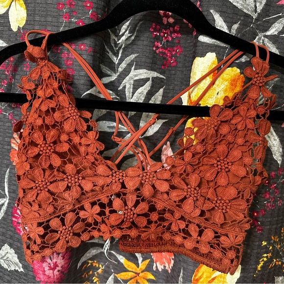 Free People | Intimates & Sleepwear | Free People Rust Bralette Small ...